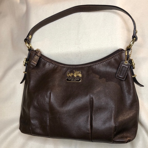 Coach | Bags | Coach Brown Leather Shoulder Bag Madison Mini | Poshmark
